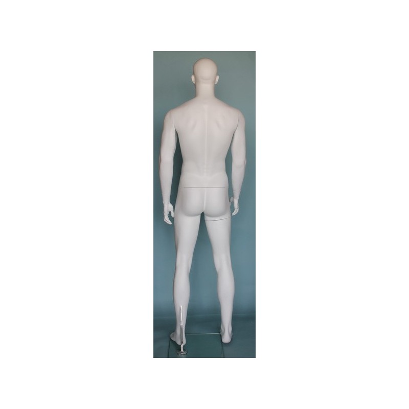 6 ft 3 in Muscular Male Mannequin Bald Head Featured Face SFM6-WT