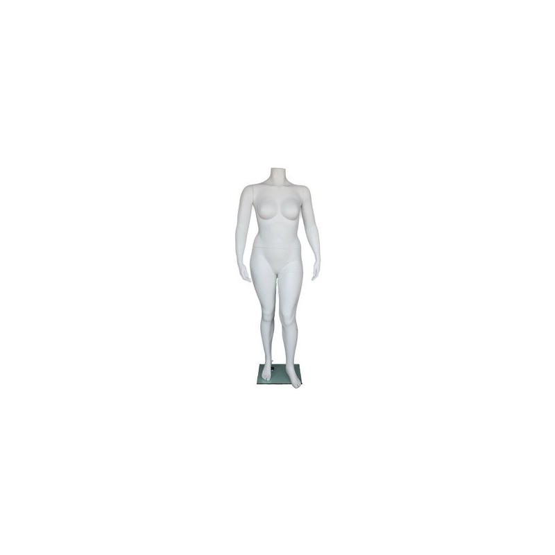 Headless Matte White Plus size Female Mannequin- PLUS-1