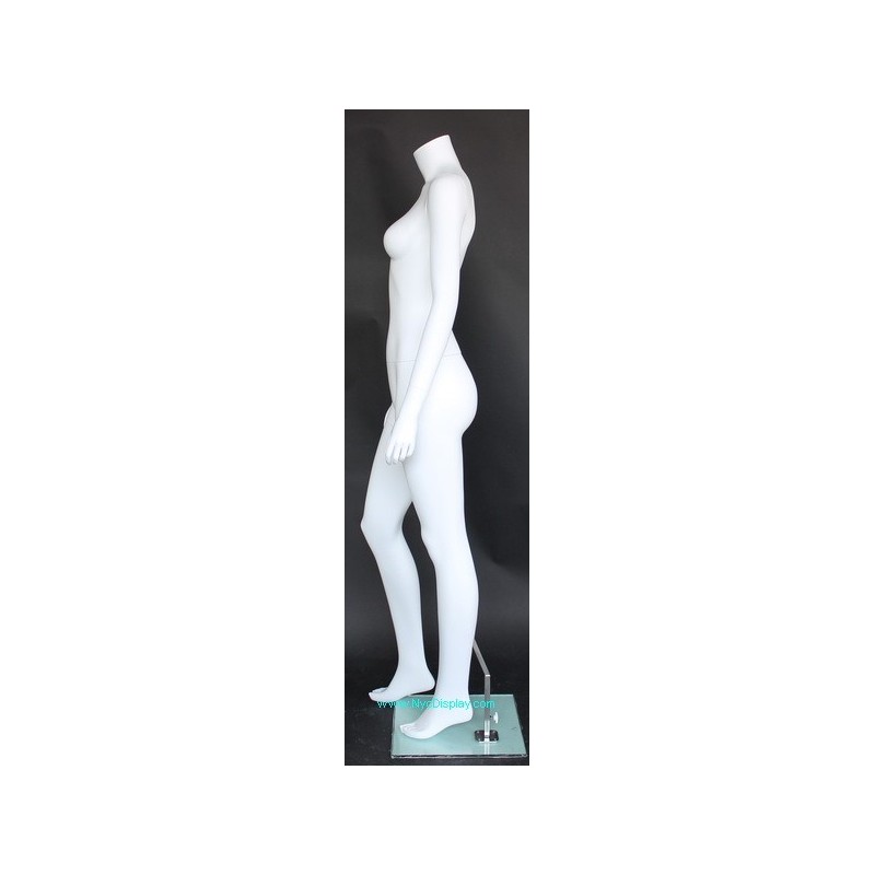 Small size Headless Full Body Female Mannequin Matte White STW003-WT