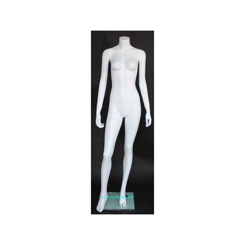 Small size Headless Full Body Female Mannequin Matte White STW003-WT