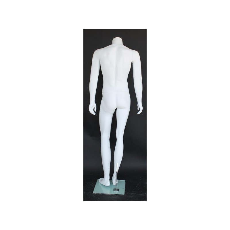 Headless Full Body Male Mannequin Matte white STM002-WT
