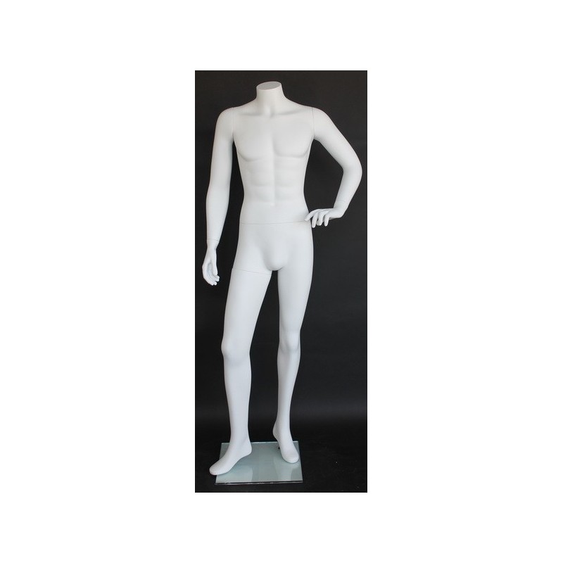 New Headless Full Body Male Mannequin Matte white STM004-WT