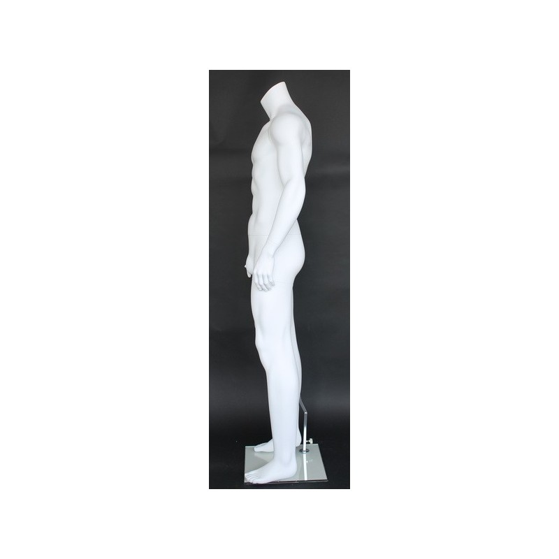 5 ft 11 in Headless Full Body Male Mannequin Matte white STM052-WT