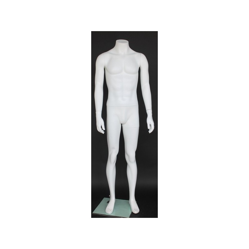 Small Size Full Body Headless Male Mannequin Matte white STM072-WT