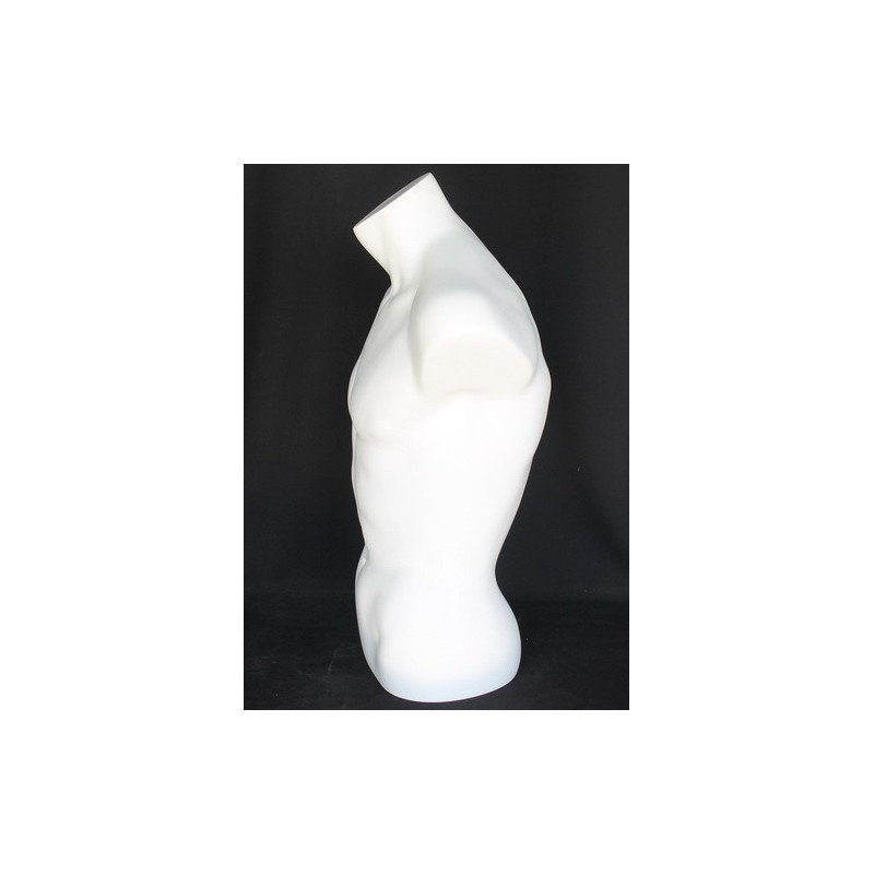 27 in H Full Round Male Torso Display Form mannequin MT15-WT