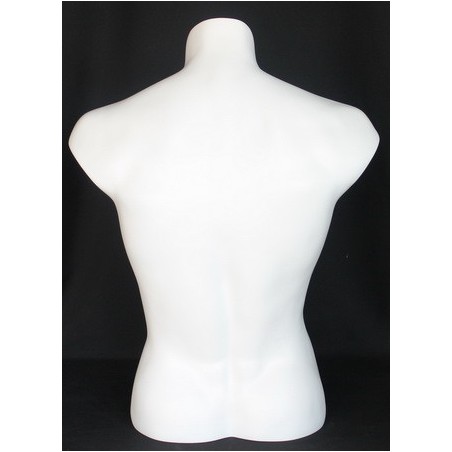 27 in H Full Round Male Torso Display Form mannequin MT15-WT