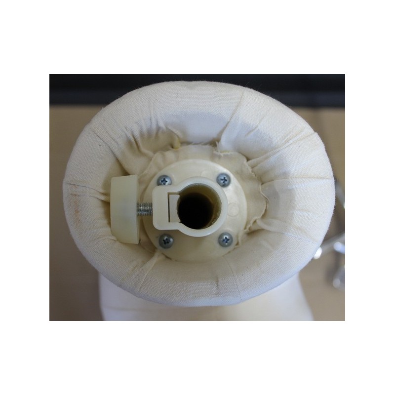 Size L White Male 3Q Body form mannequin Metal Neck Base MDF4-WM