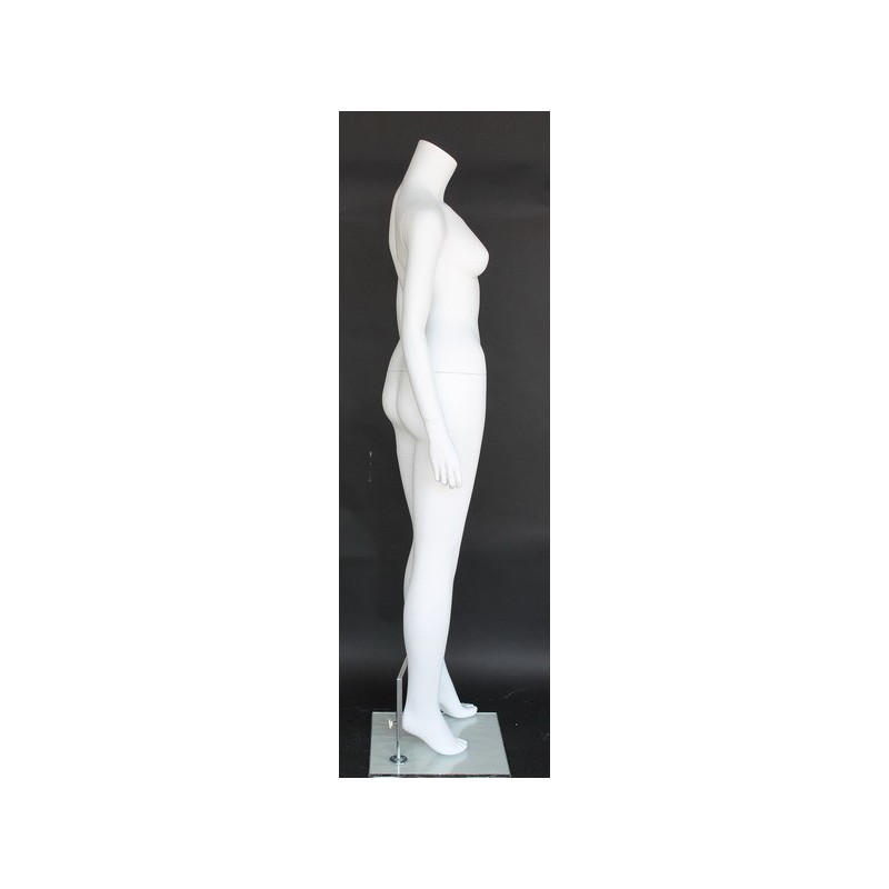 USED 5 ft 5 in Headless Full Body Female Mannequin Matte White STW108-WT